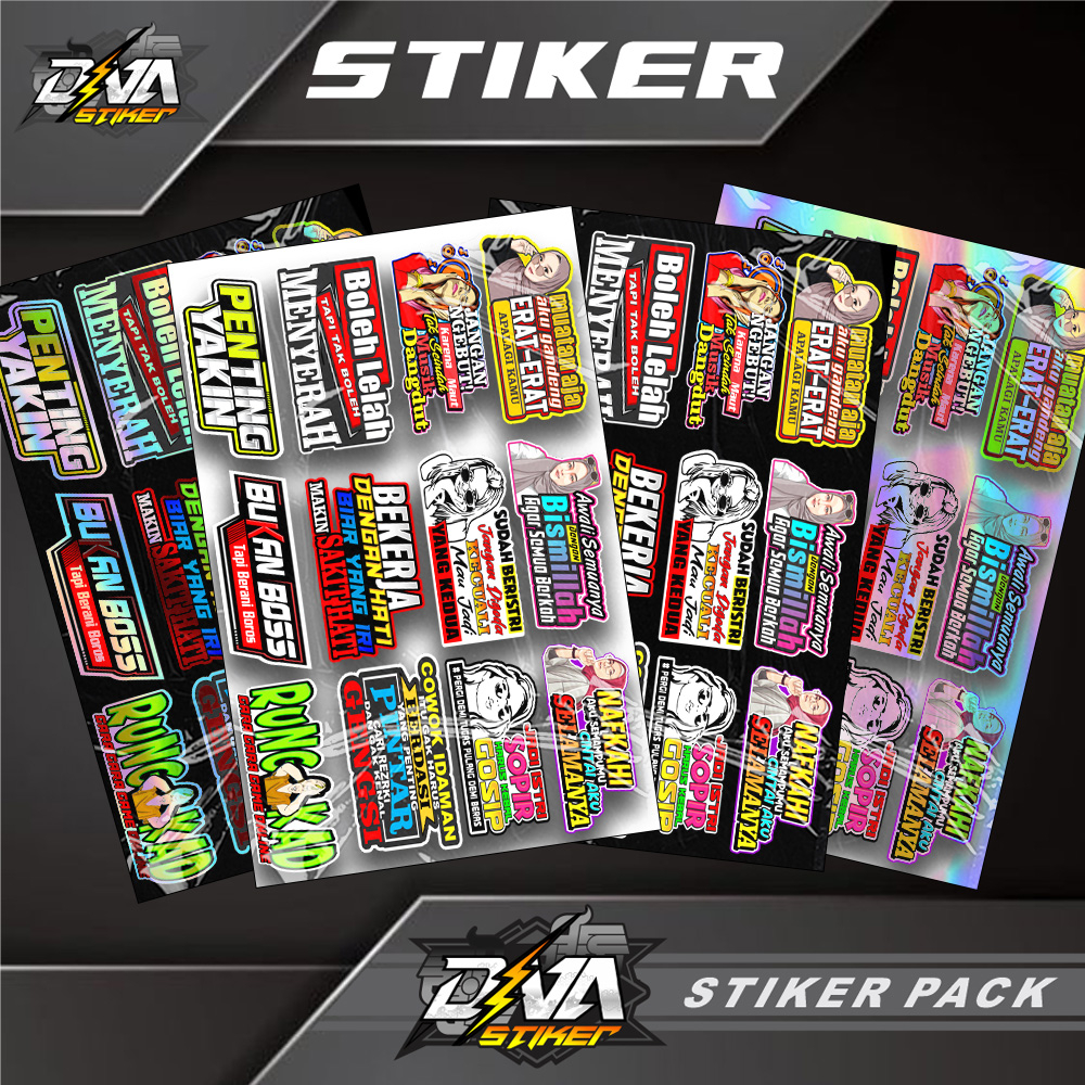 Jual Stiker Pack Cewe Cewe Kata Kata Viral Stiker Keren | Shopee Indonesia