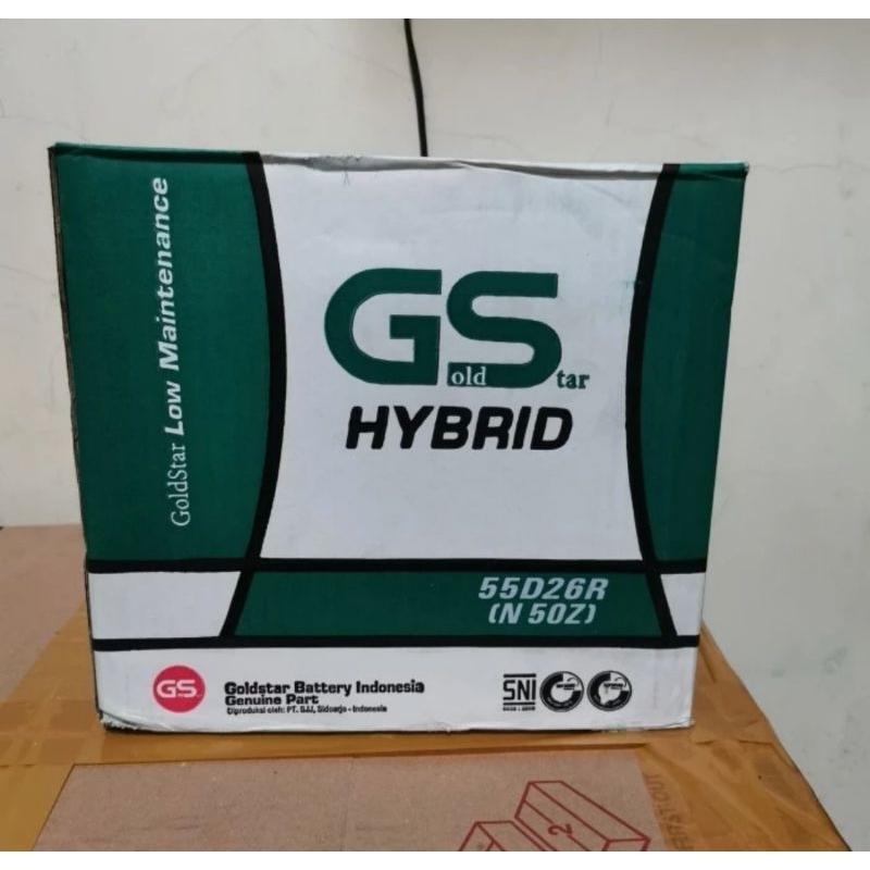 Jual AKI BATERAI BASAH GS GOLDSTAR HYBRID N50Z/55D26R COLT DIESEL ...