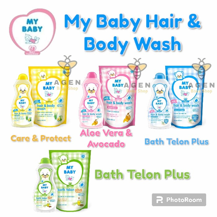 Jual ★BABY★ MY BABY Hair & Body Wash [200ml Botol ] [400ml refill] / My ...