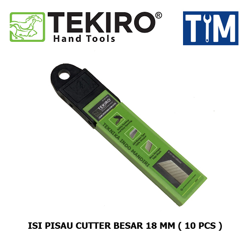 Jual TEKIRO Isi Pisau Cutter Besar 18 MM ( 10 PCS ) | Shopee Indonesia