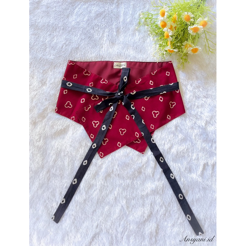Jual obi belt batik simetris/ obi belt premium / obi belt jumputan ...