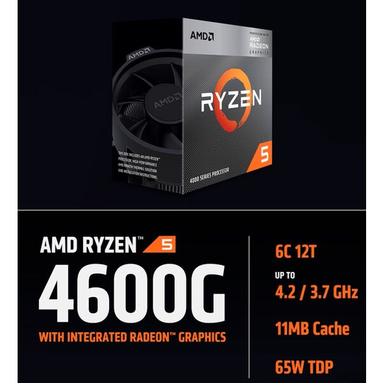 Jual Processor AMD Ryzen 5 4600G AM4 4.2GHz 6 core with Radeon Graphics | Shopee Indonesia