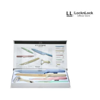 Jual LocknLock Exclusive Cookplus 5P Knife Set / pisau set - Pastel ...