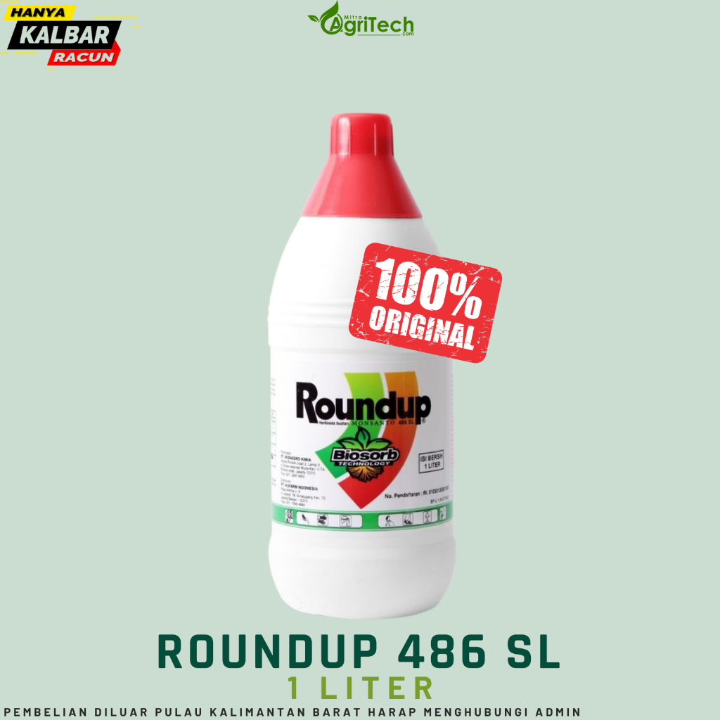 Jual ROUNDUP 486 SL ISI 1 LITER HERBISIDA PEMBASMI RUMPUT RACUN RUMPUT ...