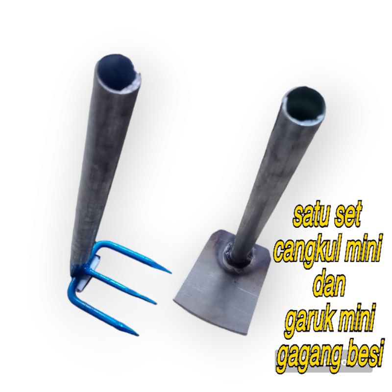 Jual satu set cangkul mini+garuk mini gagang besi anti copot alat ...
