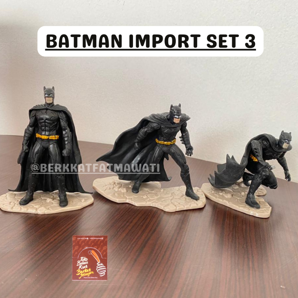 Jual CAKE TOPPER / BATMAN IMPORT 3 SET / MAINAN BATMAN | Shopee Indonesia