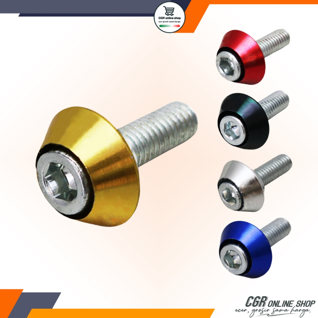 Jual Baut L5 Monel derat 10 Baut Plat Baut Bodi M6 isi 20pcs | Shopee ...