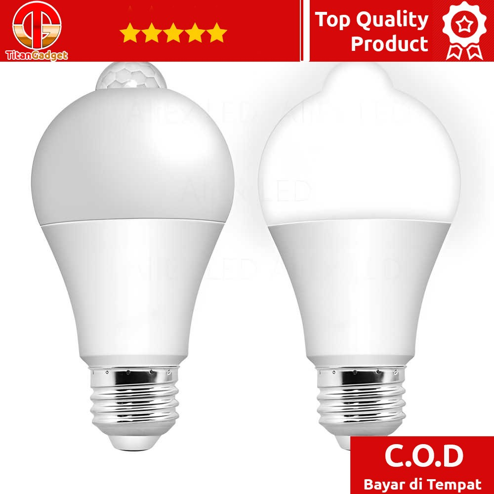 Jual Lampu LED dengan PIR Sensor Gerak E27 Warm White 3500K 12W - Ex01 ...