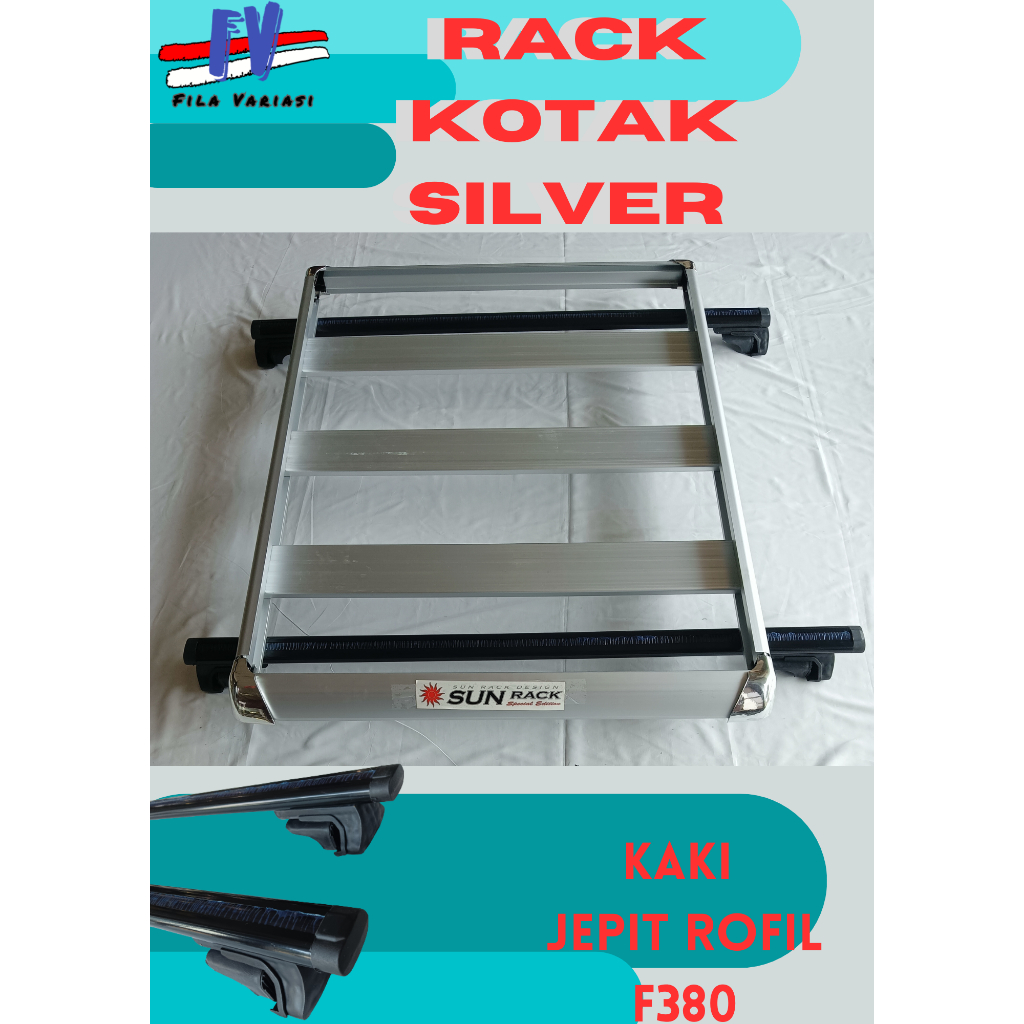 Jual Rack Bagasi Atas Mobil Model Kotak Warna Silver Plus Kaki Jepit ...