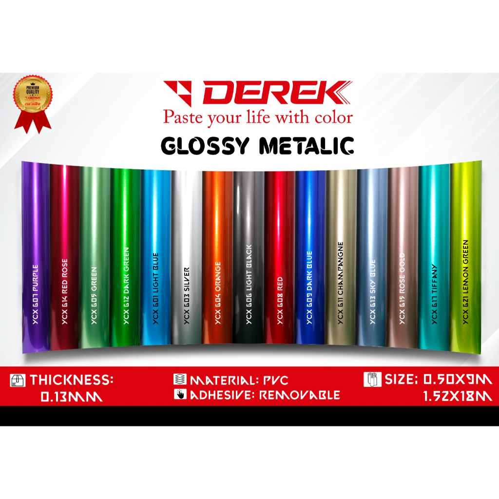 Jual STICKER SKOTLET VINYL DEREK 50CM SERI METALLIC GLOSSY | Shopee ...