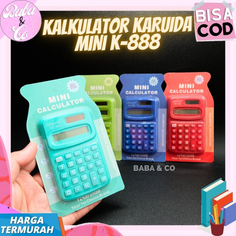 Jual KALKULATOR KARUIDA MINI K-888 CALCULATOR 12 DIGIT MURAH UKURAN ...