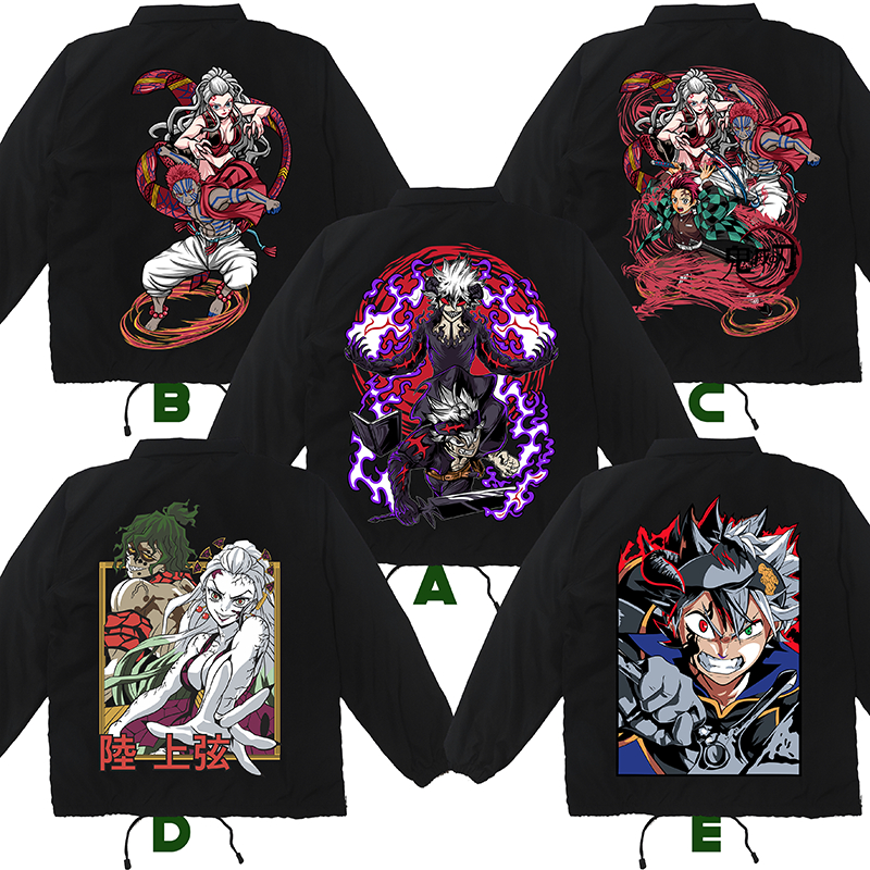 Jual JACKET COACH ANIME BLACK CLOVER ASTA KIMETSU NO YAIBA KNY DEMON ...