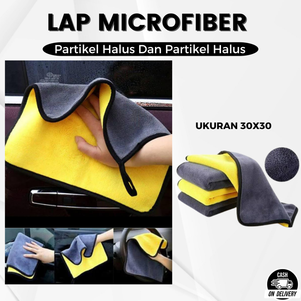 Jual Lap Microfiber Motor dan Mobil Ukuran 30cm x 30cm | Shopee Indonesia