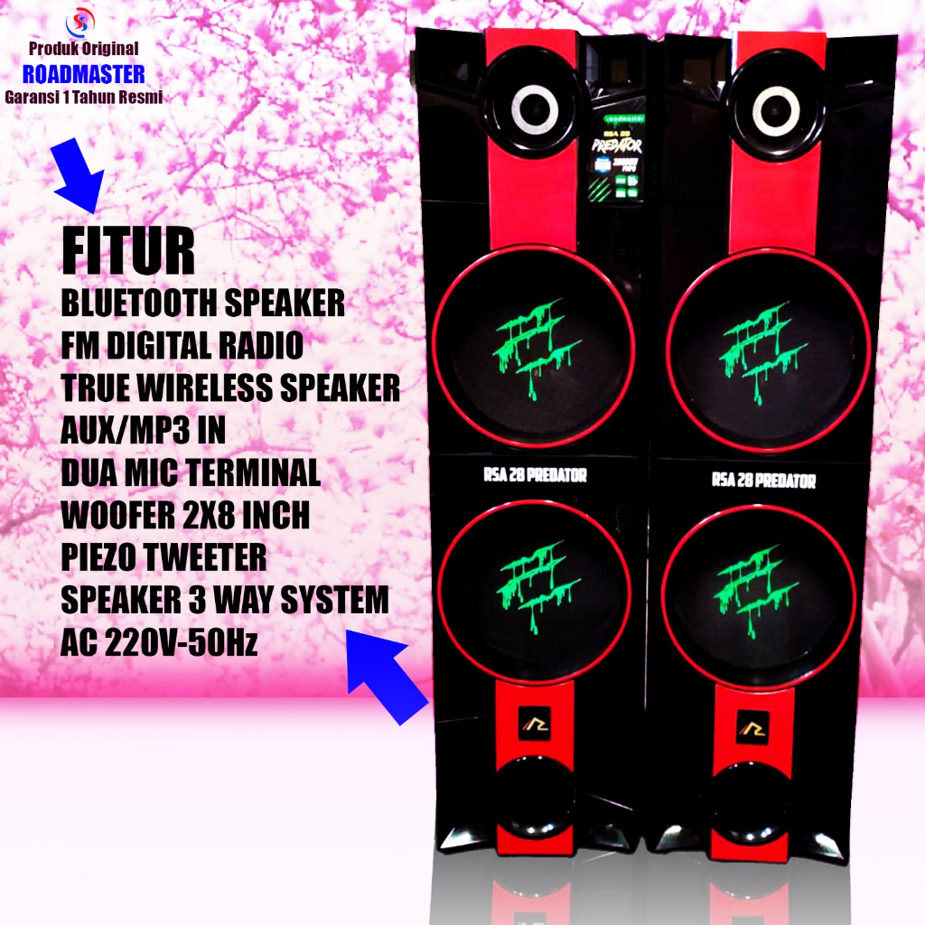 Jual SPEAKER AKTIF PREDATOR PARTY 2800 ROADMASTER | SPEAKER BASS ...