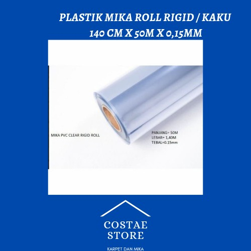 Jual Plastik Mika Kaku Rigid PVC Clear Panjang 50m, Lebar 1,4m Tebal 0.15mm | Shopee Indonesia