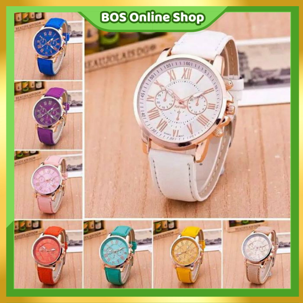 Jual BOS206 Jam Tangan Geneva / Analog Quartz / Jam Tangan Cewek ...