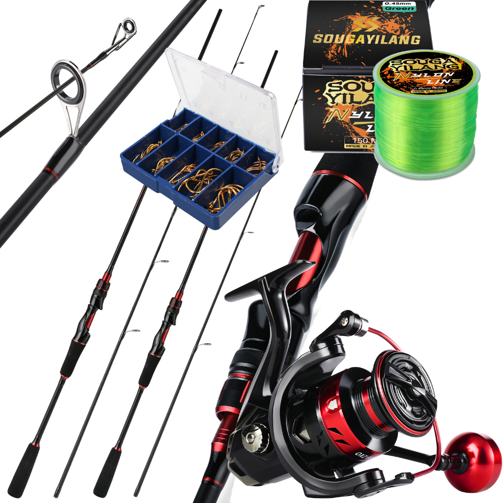 Jual Sougayilang Joran Set 1.8M 2 bagian joran pancing 1000-5000seri 5.2:1 GR reel pancing joran ...