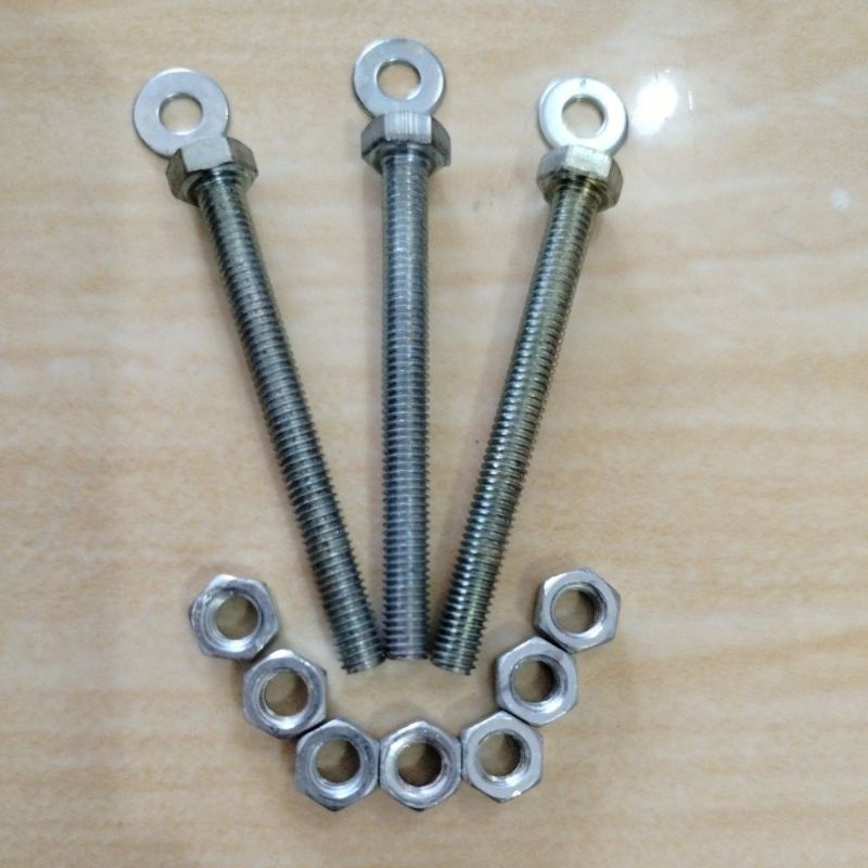 Jual Baut+Mur+Ring Putih BMP M5x50mm Galvanis Kunci 8 Per 10 Pcs ...
