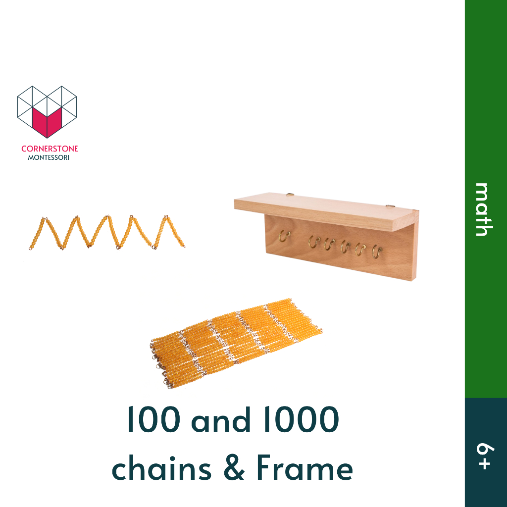 Jual Cornerstone Montessori 100 and 1000 Chains - Montessori Math ...