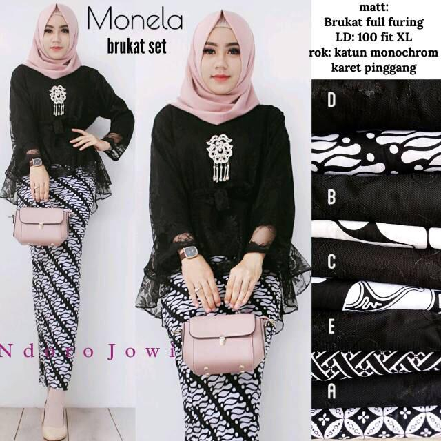 Jual JUMBO XXL - KEBAYA MODERN KEBAYA HITAM KEBAYA SET ROK KEBAYA ...