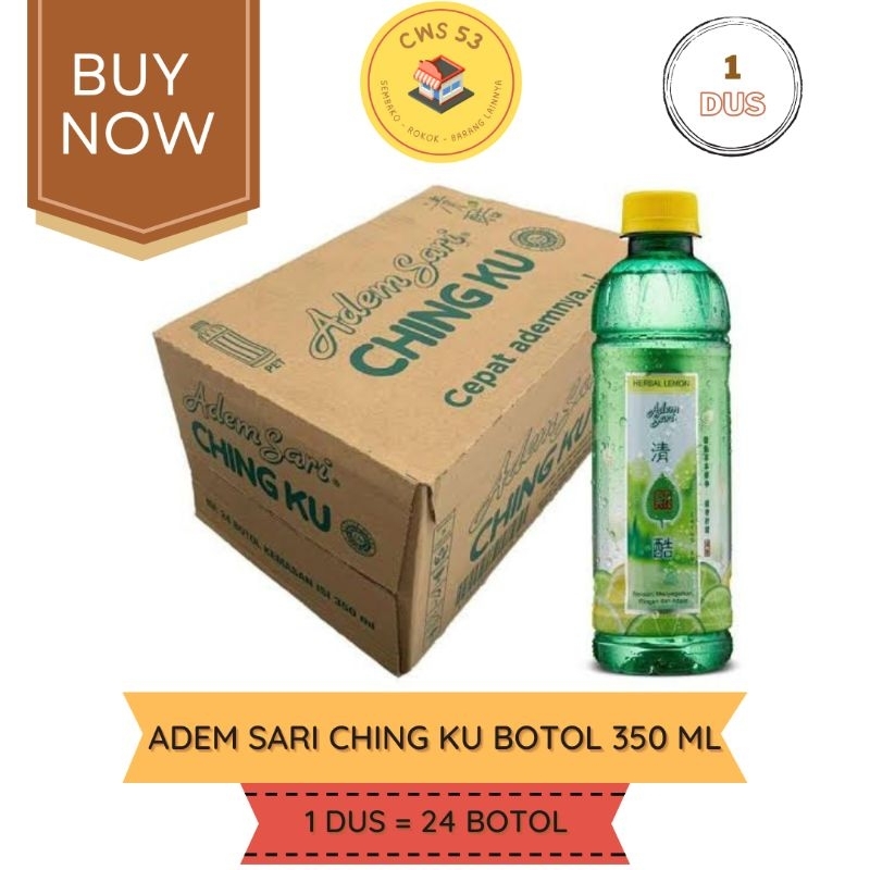 Jual CHINGKU ADEM SARI Botol - 350 ml / 24 Pcs / 1 Dus | Shopee Indonesia