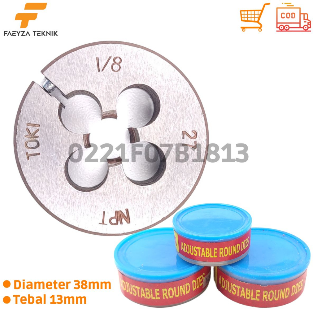 Jual Senai Nepel Drat Luar 1/8x27 NPT Senei Snei Snai Round Dies Toki Bukan Yamawa | Shopee ...