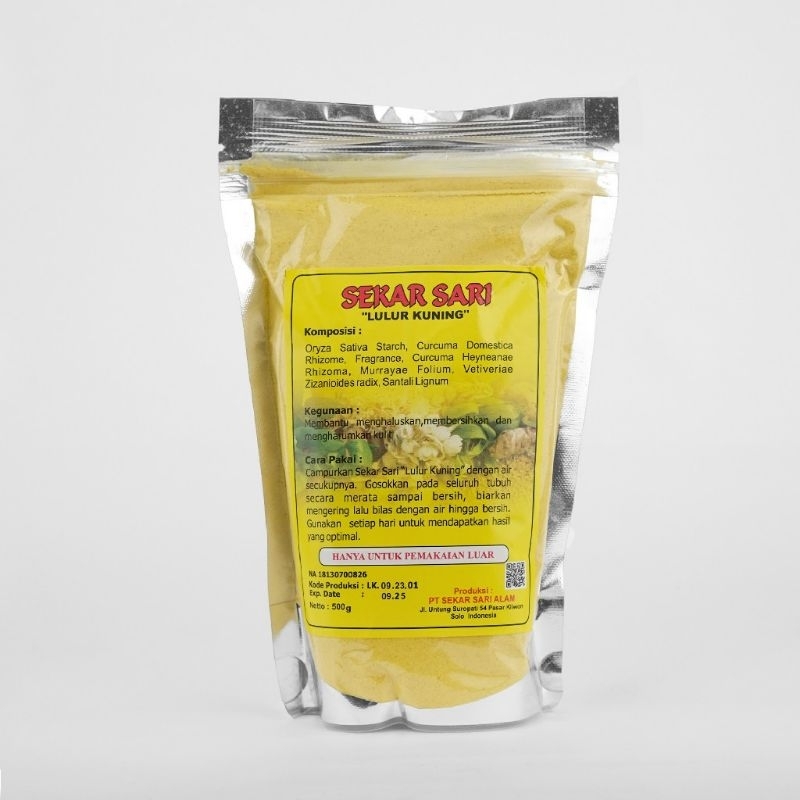 Jual Lulur Kuning Sekar Sari Original ( netto 500 gram) | Shopee Indonesia
