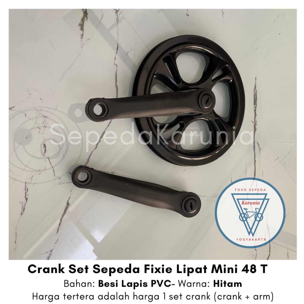 Jual Crank Set 48 T Gir Tengah Sepeda Fixie Lipat Mini Single Besi ...