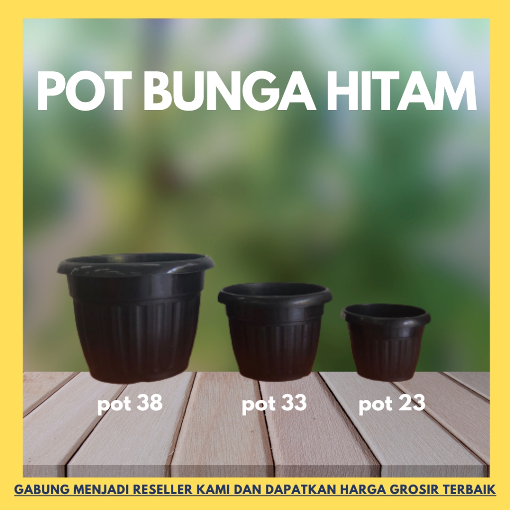 Jual Pot Bunga / Tanaman Hitam Berbagai Ukuran | Shopee Indonesia