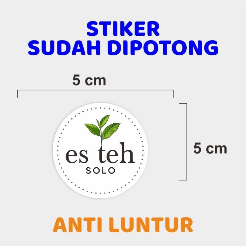 Jual stiker es teh solo 50pcs | Shopee Indonesia