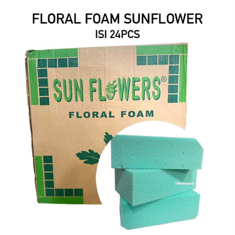 Jual (Isi 24pcs) Busa Kering Sunflower/ Floral Foam per karton | Shopee ...