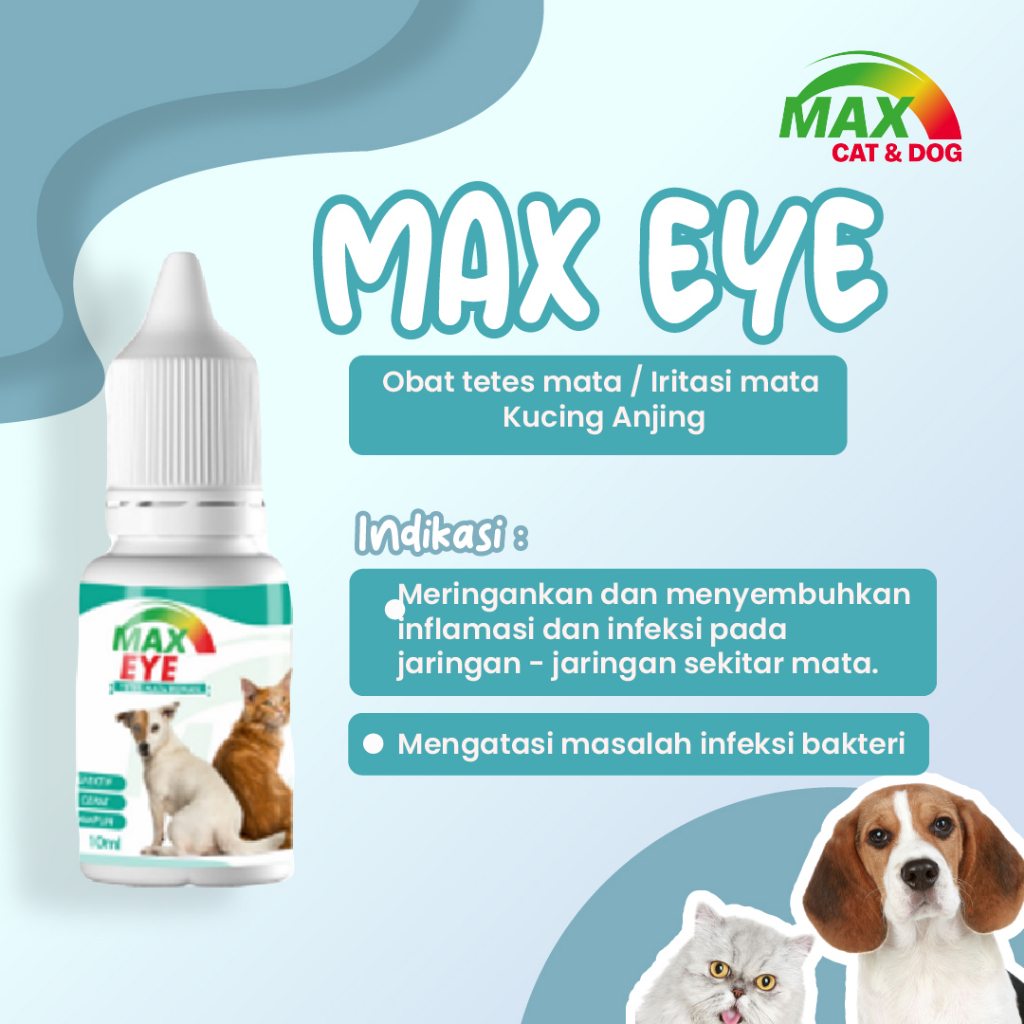 Jual Max Eye Obat Tetes Mata Untuk Kesehatan Mata Hewan | Shopee Indonesia