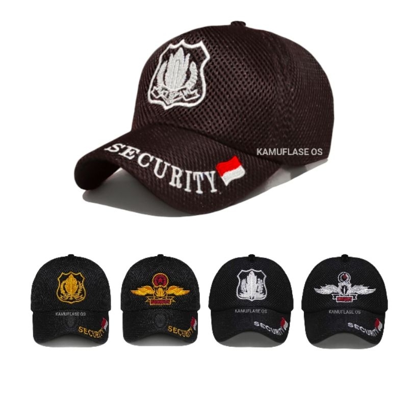 Jual GROSIR! TOPI SECURITY TOPI SATPAM HITAM DAN COKELAT BORDIR ...