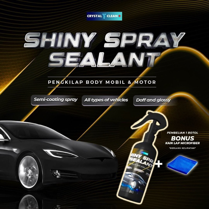 Jual Crystal Clean Pengkilap Body Mobil & Motor Shiny Spray Sealant ...
