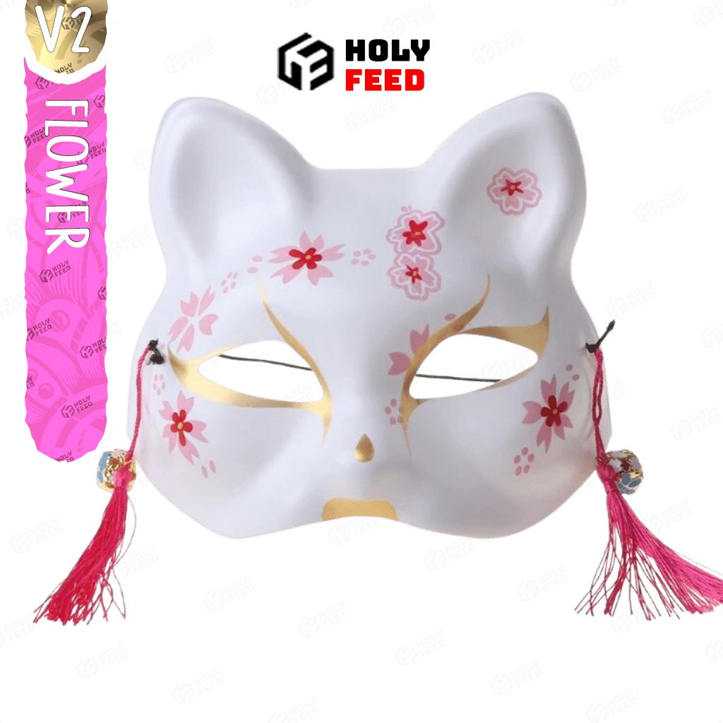 Jual Topeng Anbu Kucing Setengah Wajah Japanese Ninja Kucing Demon ...