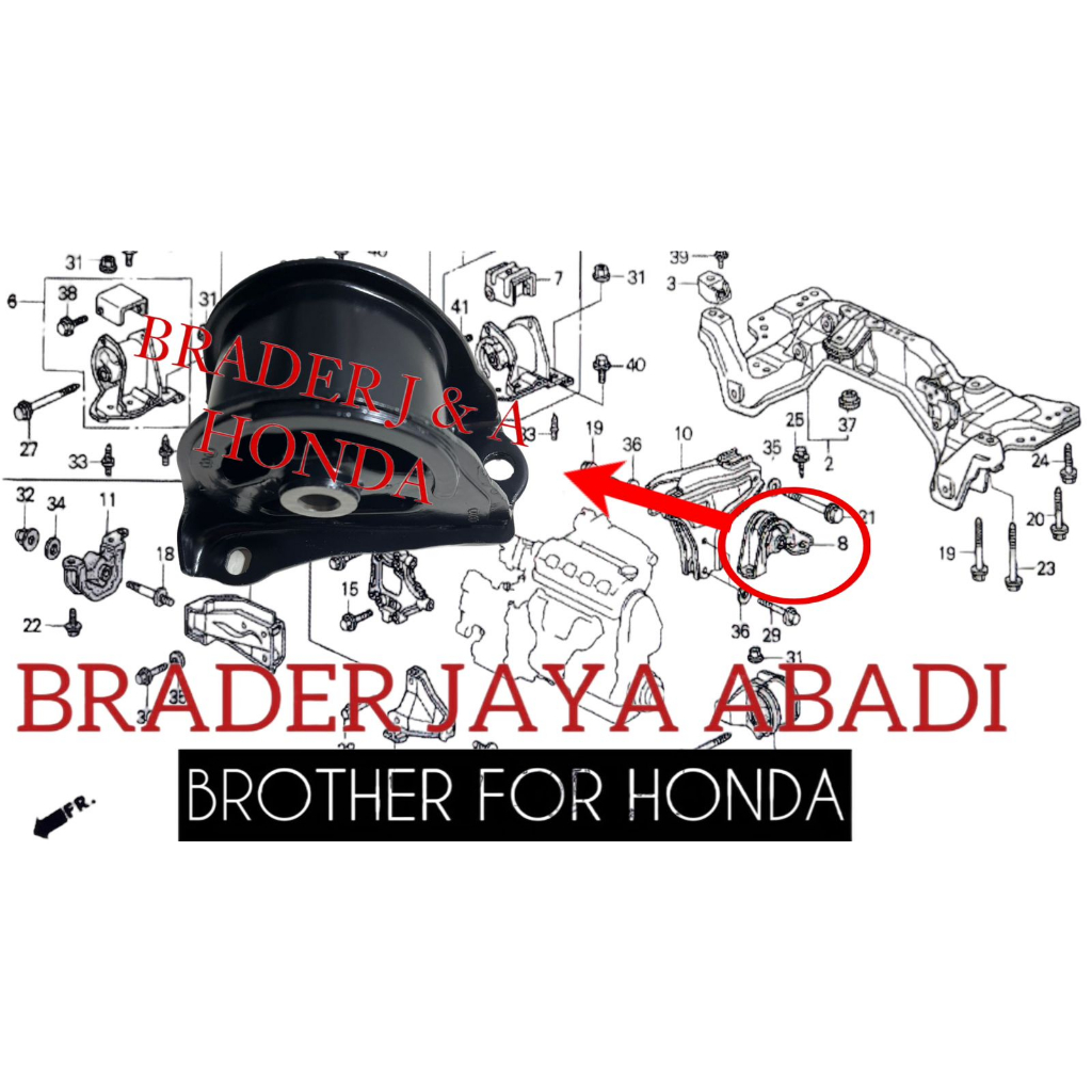 Jual ENGINE MOUNTING BANGKU BELAKANG BAWAH MESIN CIVIC GENIO ESTILO ...