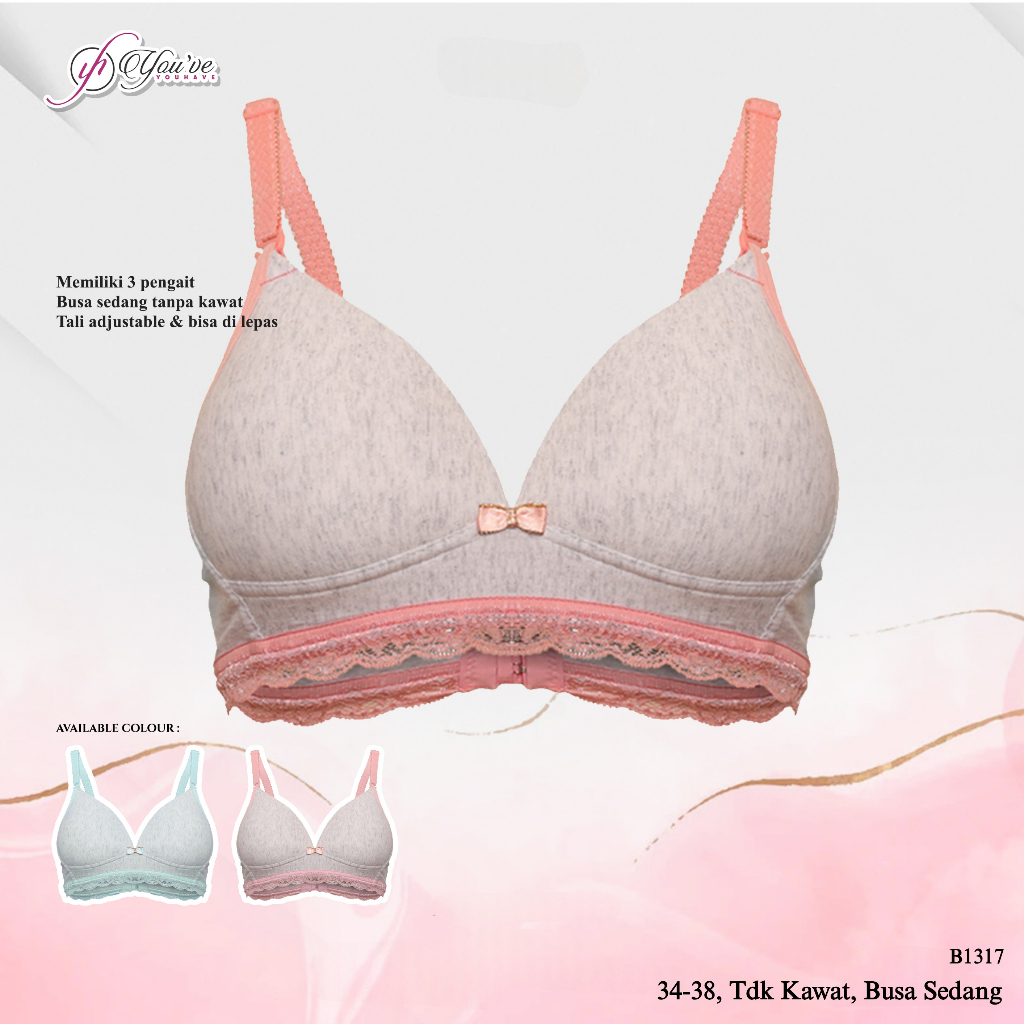 Jual Bra Busa Tipis Busa Sedang Tanpa Kawat Kait 3 You've (You Have) BH ...