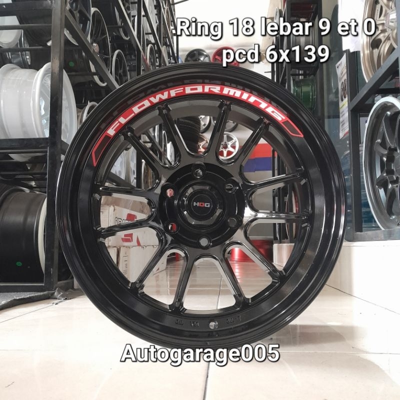 Jual velg Venom replika ring 18 lebar 9 et 0 pcd 6x139 glosy black ...