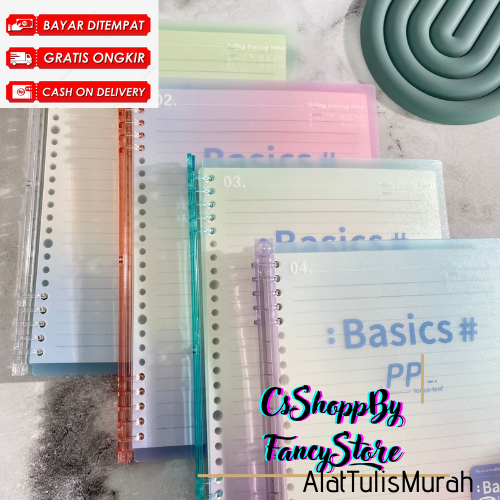 Jual Buku Binder Transparan Warna Rainbow Ukuran B5 Free Refil Binder ...
