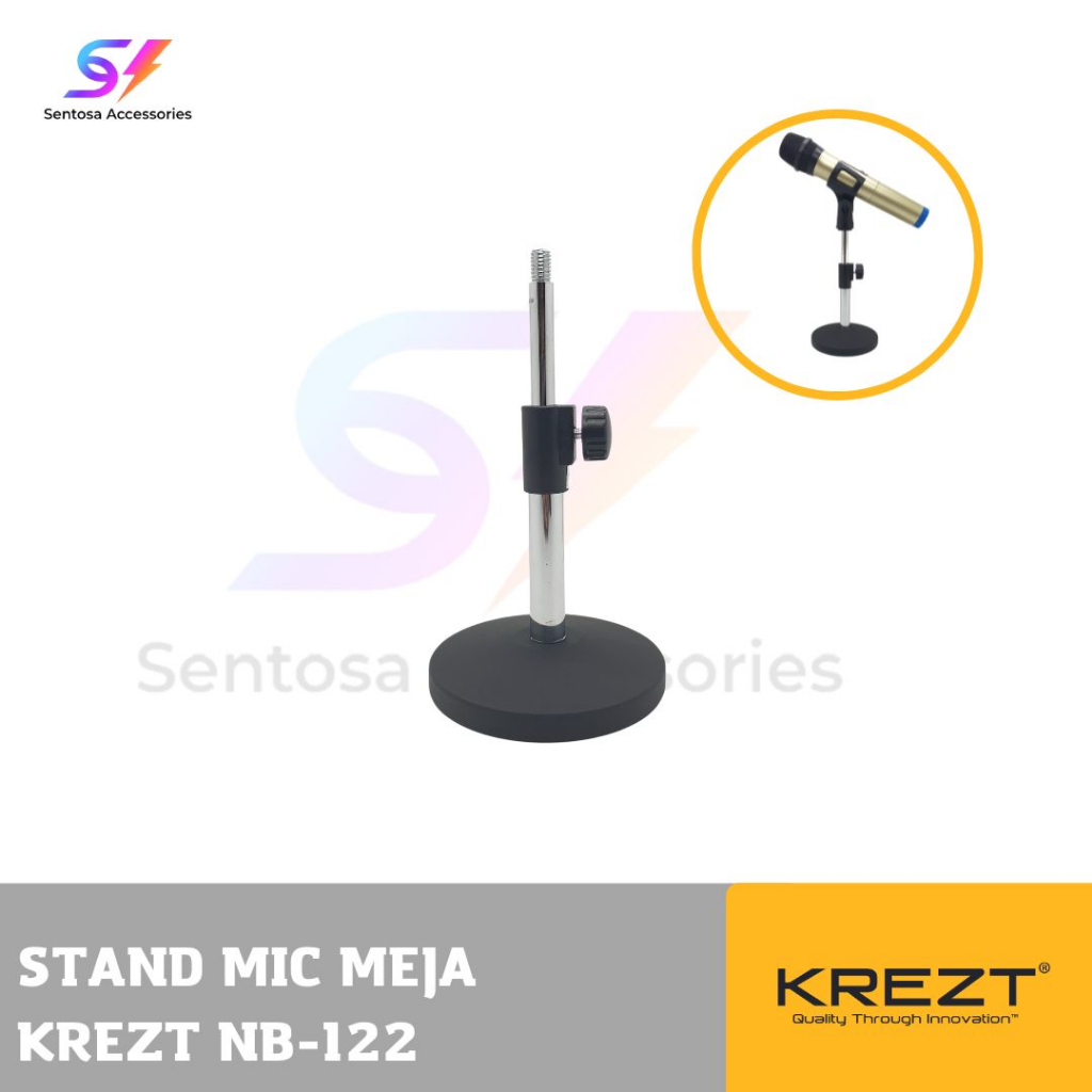 Jual Stand Microphone Krezt NB-122 Stand Mik Stand Meja | Shopee Indonesia