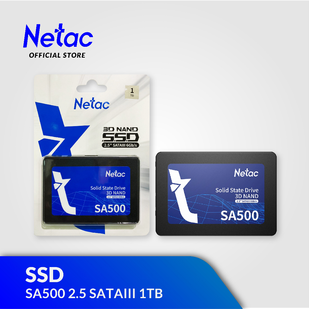 Jual Netac SA500 2.5 SATAIII 3D NAND SSD 1TB, R/W up to 530/475MB/s ...