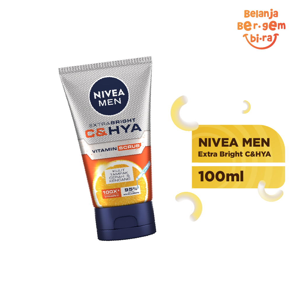 Jual NIVEA MEN Extra Bright C&HYA Vitamin Scrub 100 mL | Shopee Indonesia