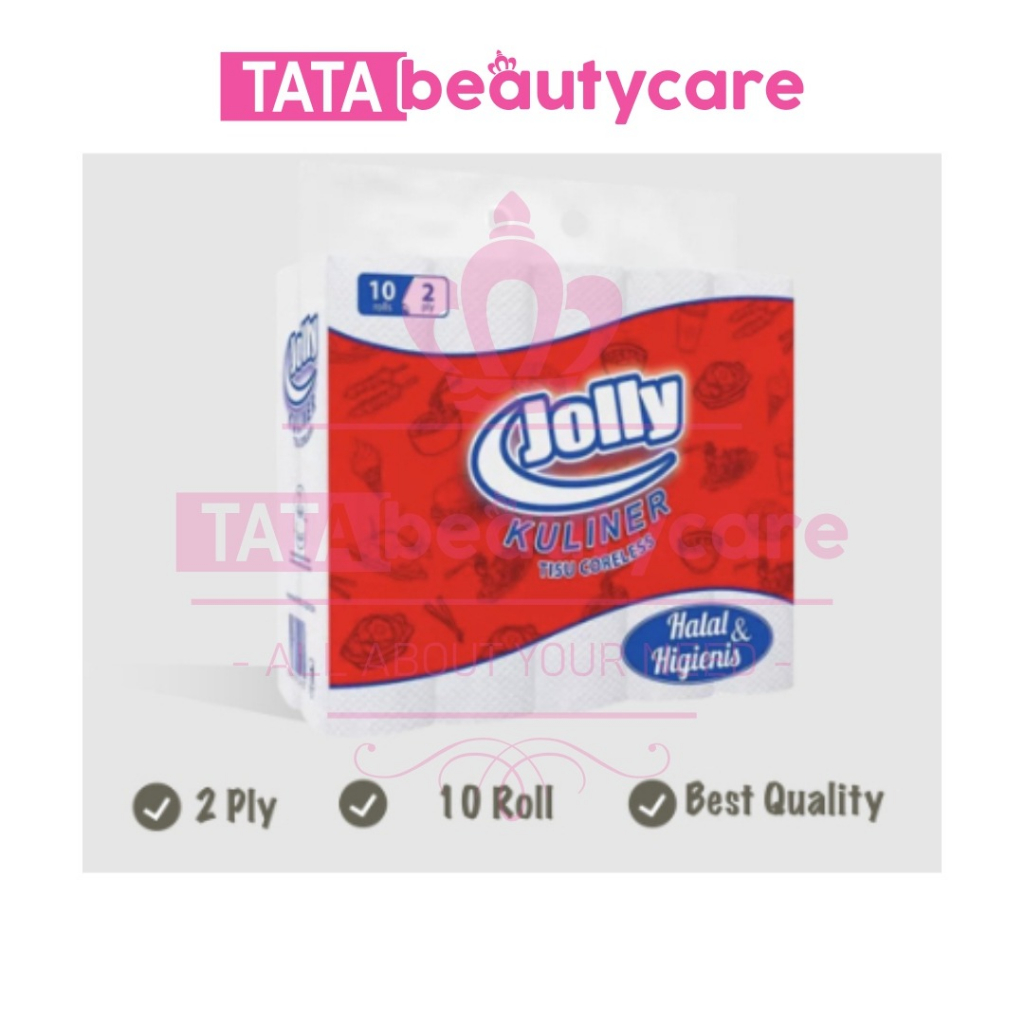 Jual [1000gr] | H332 | [JOLLY 10 ROLLS] | TISSUE ROLL JOLLY CORELESS 2 ...