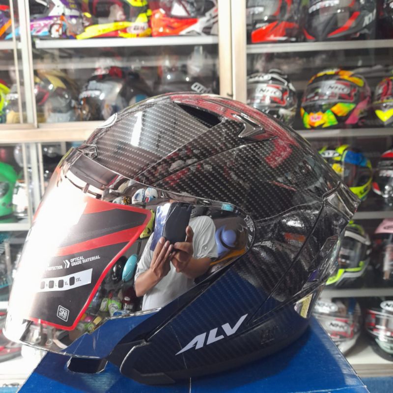 Jual helm Alv Ultron halface carbon | Shopee Indonesia