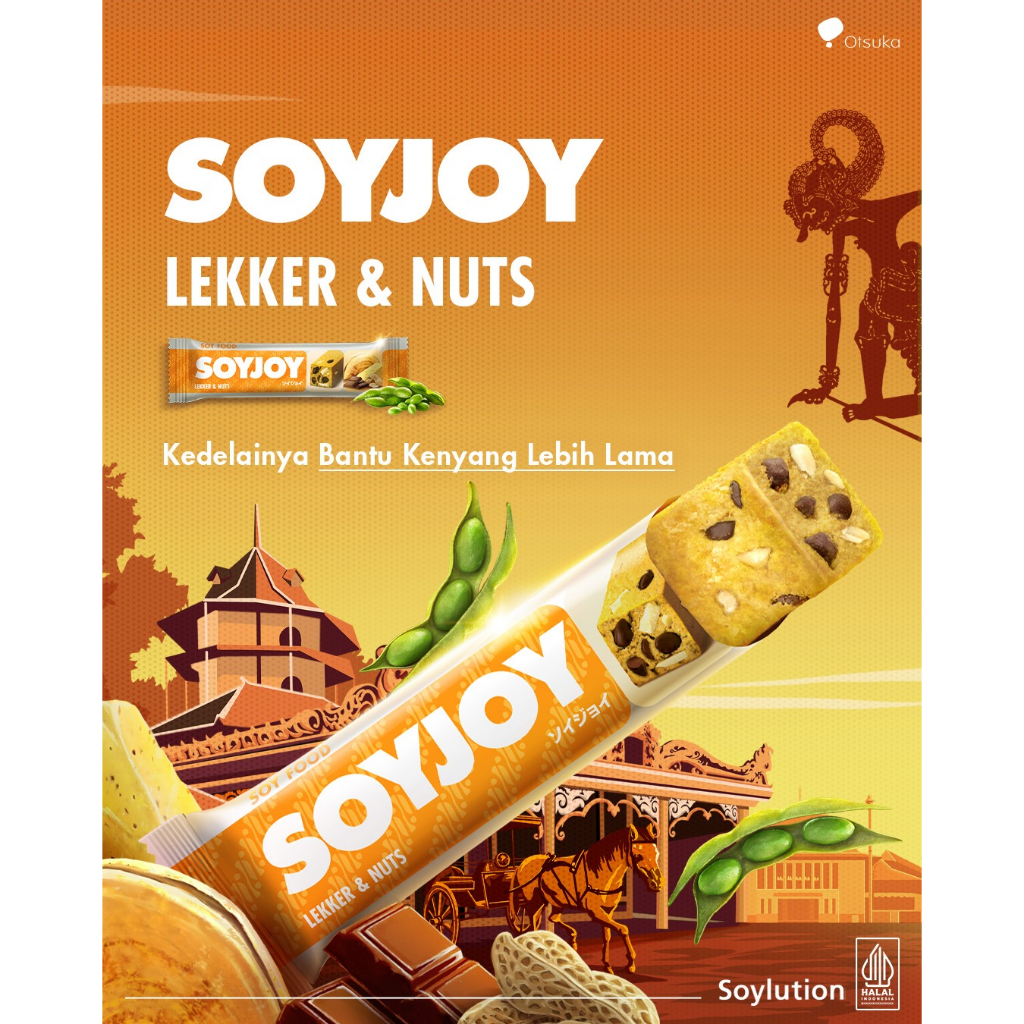 Jual SOYJOY Snack protein Bar Kedelai tenaga recovery lari sepeda olahraga strawberry raisin ...