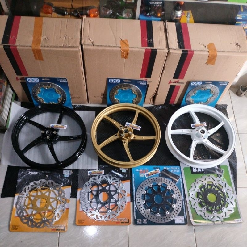 Jual PAKET HEMAT Velg V Rossi Mamba sett Disk pnp ninja R SS | Shopee ...