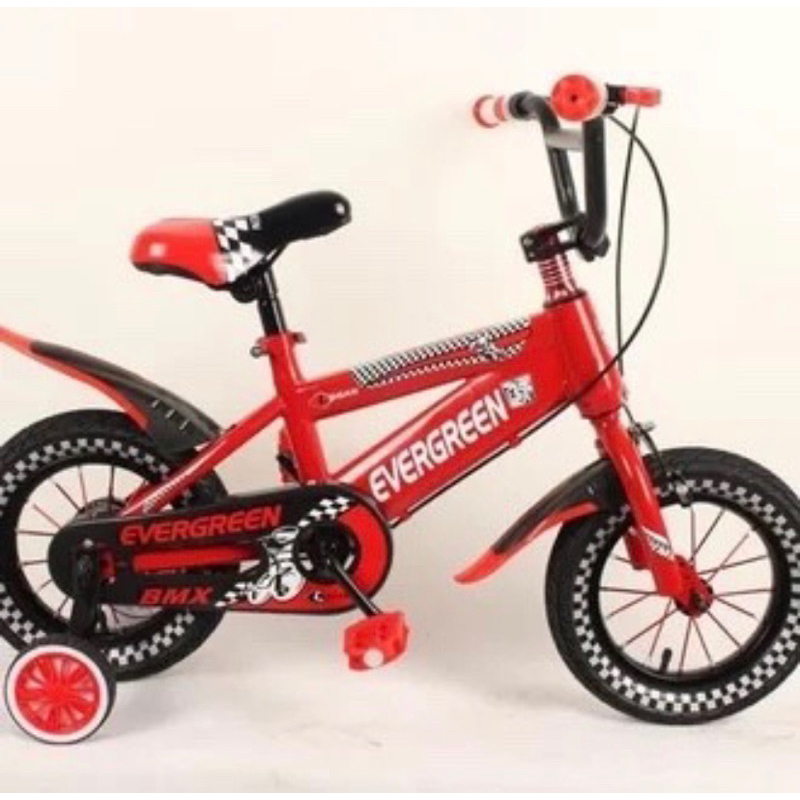 Jual SEPEDA BMX EVERGREEN LOGAN 12 INCH WARNA MERAH HITAM | Shopee ...