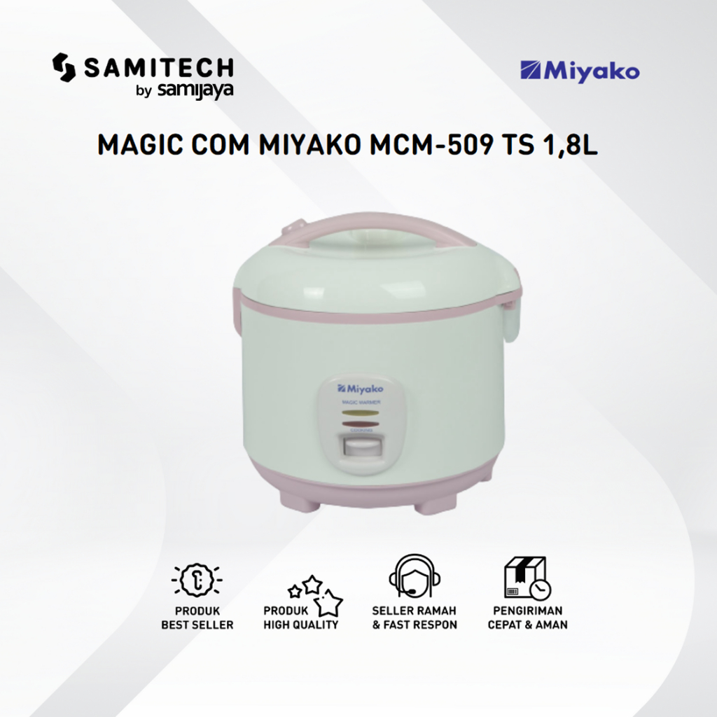 Jual MAGIC COM MIYAKO MCM-509 TS RICE COOKER 509 TS 1.8 LITER | Shopee ...