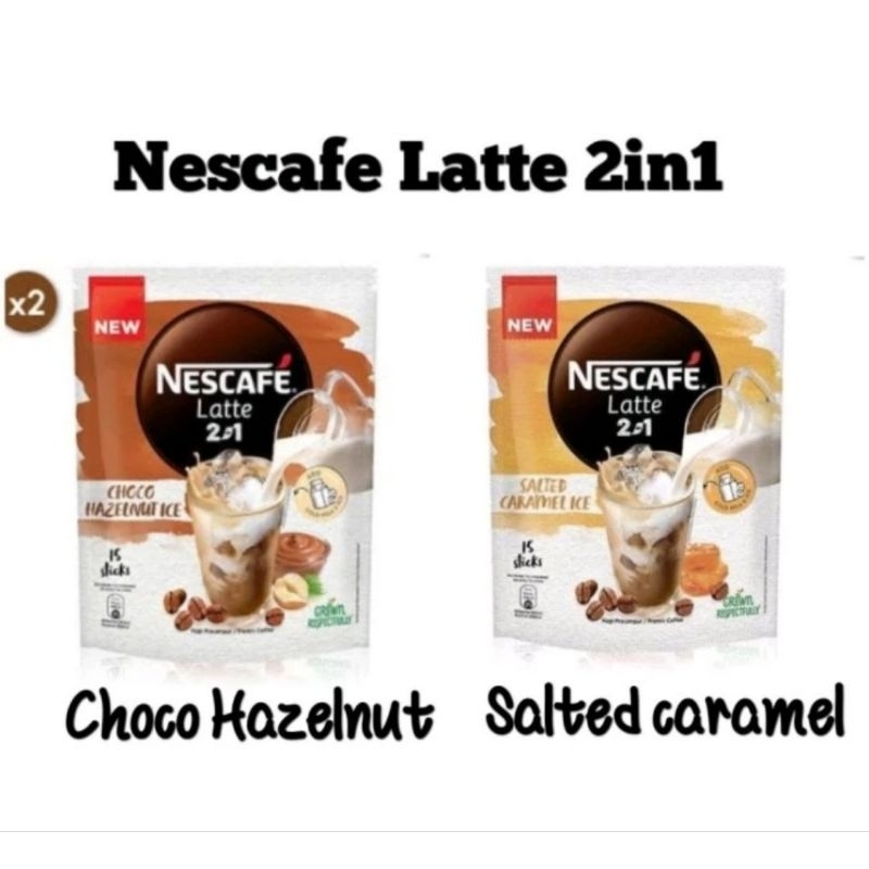 Jual Nescafe Latte 2in1 Salted Caramel Ice & Choco Hazelnut Ice Premix ...