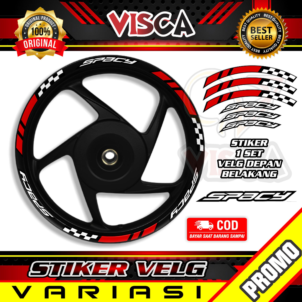 Jual Stiker Velg List Velg Motor Stiker Velg HONDA SPACY Motif RACING ...